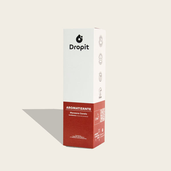 Pack Aromatizante Manzana Canela - 4 Tabletas y Botella Difusor - Dropit