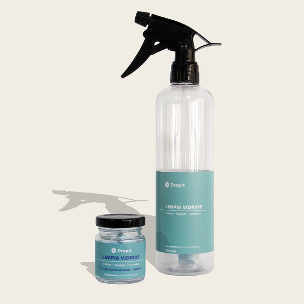 Starter pack Limpia vidrios 10 recargas - Dropit
